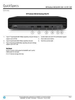 Hp Prodesk G Desktop Mini Pc Hp Prodesk G Desktop Mini Pc Pdf Pdf Pro