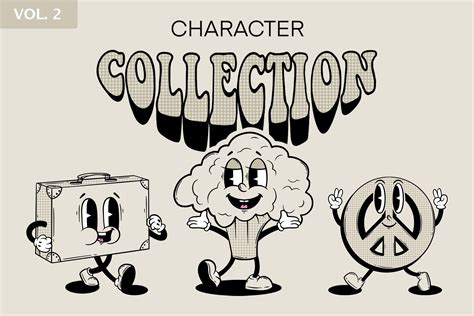 Retro Characters Collection Design Cuts