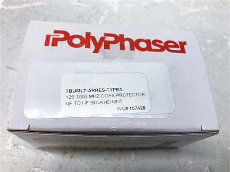 Schneider Electric Polyphaser 900001 In Line Surge Filter Tbumlt Arres Typea