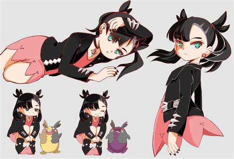 Marnie Morpeko Morpeko And Morpeko Pokemon And 1 More Drawn By