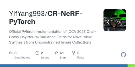 Github Yifyang993cr Nerf Pytorch Official Pytorch Implementation Of Iccv 2023 Oral Cross