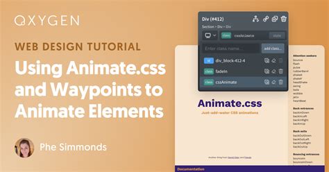 Tutorial Using Animatecss And Waypoints To Animate Elements On Your Oxygen Site — Oxygen