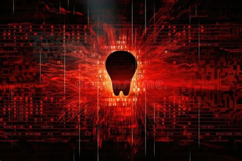 Cyber Attacks Abstract Background With Virtual Hacks Stock Illustration