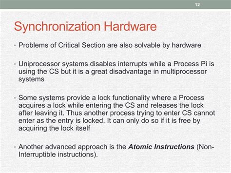 Process Synchronization In Operating Systems Pptx Operating Systems Computer Software And