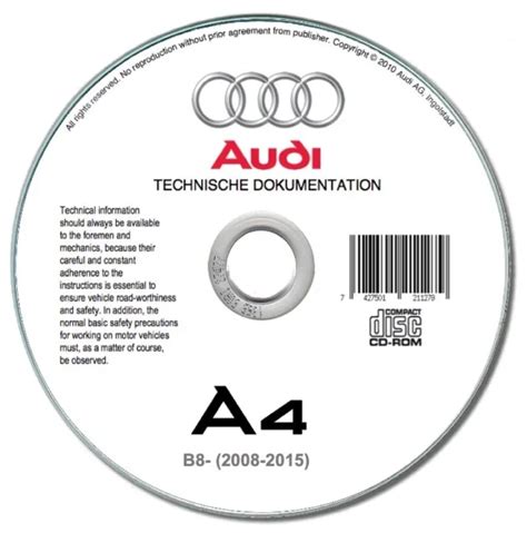 Audi A4 B8 2008 2015 Manuel Datelier Workshop Manuelle Sur Cd Eur 13 14 Picclick Fr
