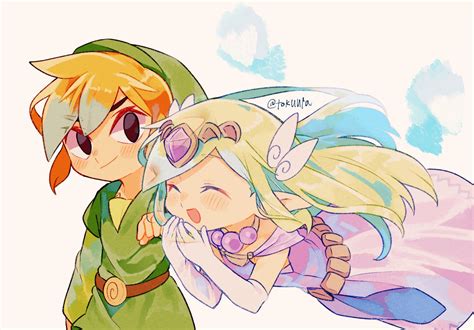 Link Princess Zelda Toon Link And Toon Zelda The Legend Of Zelda And 1 More Drawn By