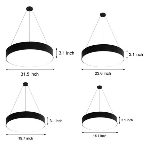 round pendant led office lighting modern suspended luminaires for workspace dazuma