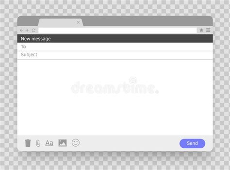 Mock Email Screen Stock Illustrations 282 Mock Email Screen Stock