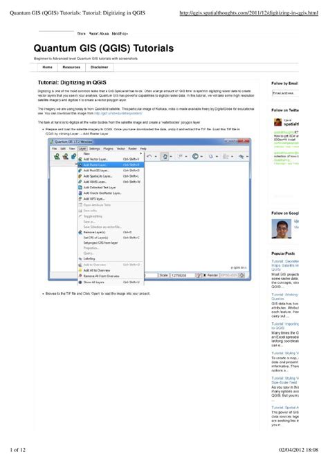Quantum Gis Qgis Tutorials Tutorial Digitizing In Qgis Pdf Operating System Families