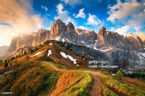 Dolomites Three Peaks Of Lavaredo Panoramic Image Of Italian Dolomites