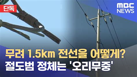 단독 계속 사라지는 전선‥ 범인은 오리무중 20241002뉴스데스크대전mbc Youtube