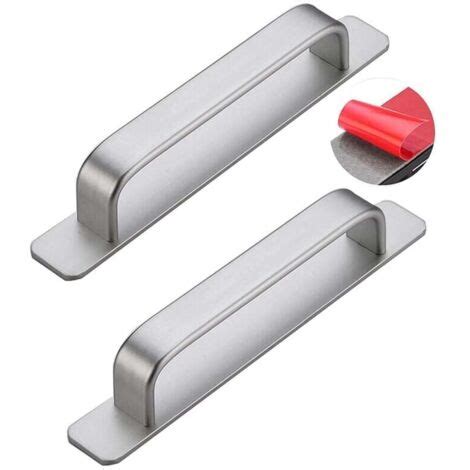 2 Stück Selbstklebender Schiebetürgriff Scheunentorgriff Schrankgriffe Aus Aluminiumlegierung