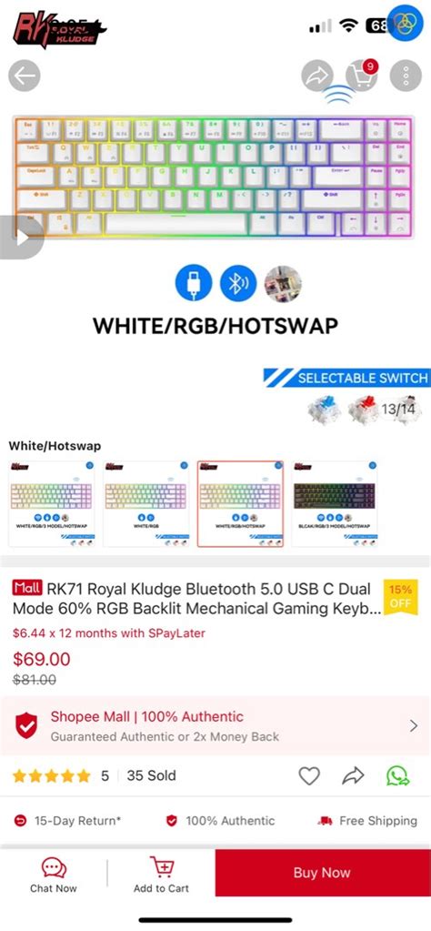 Rk71 Keyboard Computers And Tech Parts And Accessories Computer Keyboard On Carousell