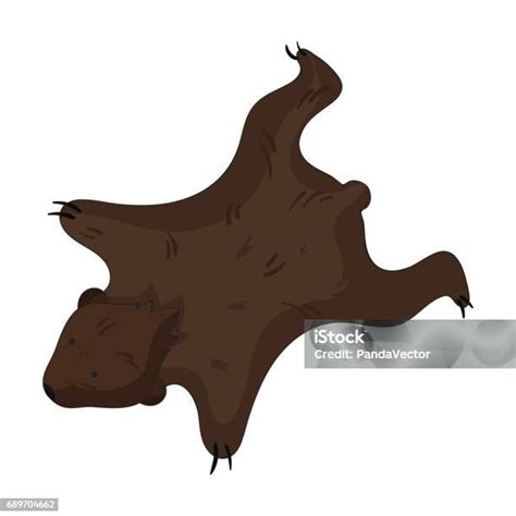 흰색 배경에 고립 된 만화 스타일에서 Bearskin 아이콘 석기 시대 기호 스톡 벡터 일러스트입니다 갈색에 대한 스톡 벡터 아트 및 기타 이미지 Istock