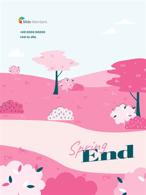 Active Spring Theme Illustration Template Powerpoint Ppt