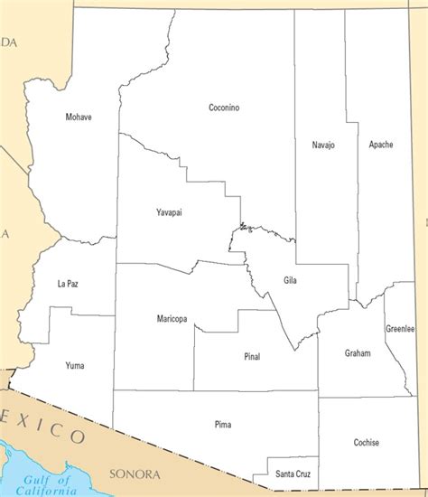 ♥ Arizona County Map — Interactive Map Street View And Live Weather