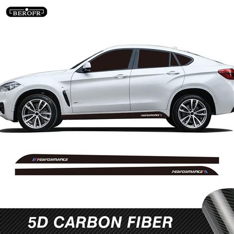 Bmw X6 M F16 F86 F71 F72 G06 용 자동차 도어 사이드 스트라이프 M 퍼포먼스 롱 비드 스티커 바디 스포츠 레이싱 스커트 데칼 액세서리차량용 스티커