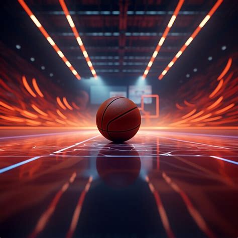 Premium Photo Basketball Bouncing On The Court