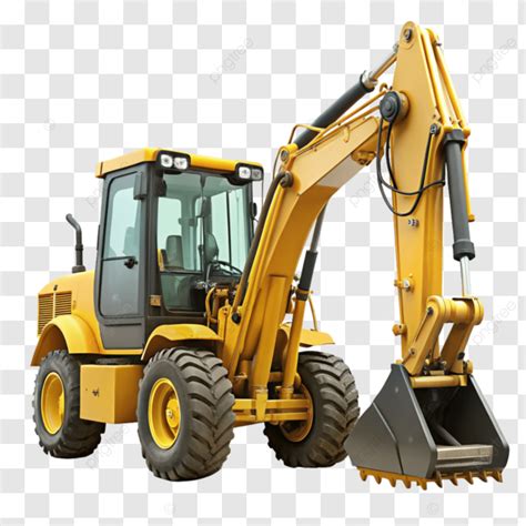 Backhoe Isolate On White Background Backhoe Loader Backhoe