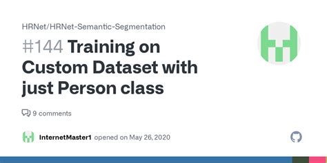 Training On Custom Dataset With Just Person Class · Issue 144 · Hrnet