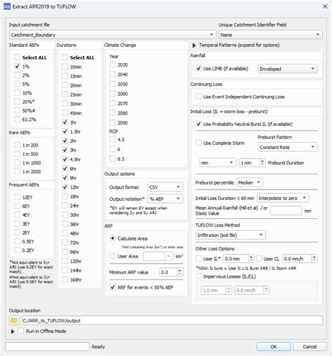 QGIS ARR To TUFLOW Example Tuflow