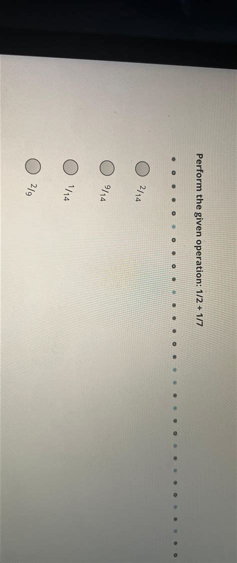 Solved Perform The Given Operation Chegg Com