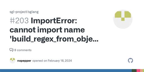 Importerror Cannot Import Name Buildregexfromobject From