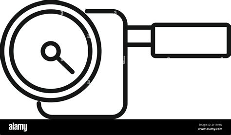 Manometer Measuring Device Showing Pressure Icon Outline Vector Stock Vector Image Art Alamy