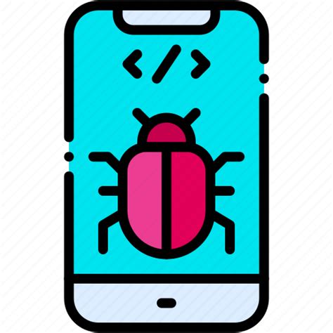 Bug Smartphone Testing Seo And Web Insect Icon Download On
