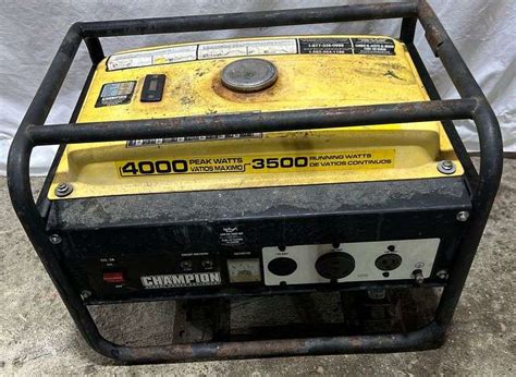 Champion Generator 4000 3500 Watts 196cc Gas Engine Metzger Property