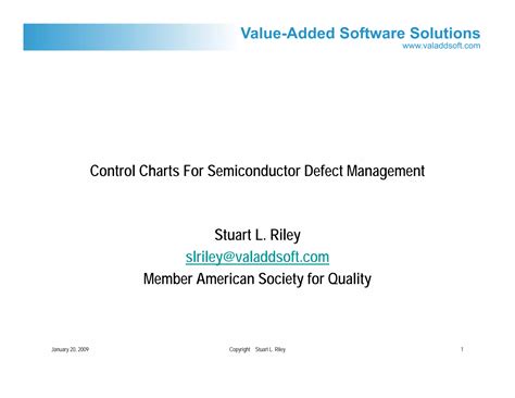 Control Charts For Semiconductor Defect Management Ppt