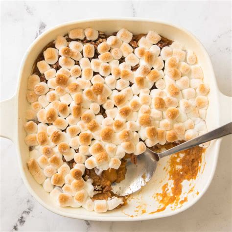 Sweet Potato Casserole With Pecans And Marshmallows Cooking With Carlee