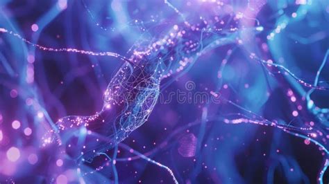 Close Up Visualization Of A Neural Network With Glowing Nodes