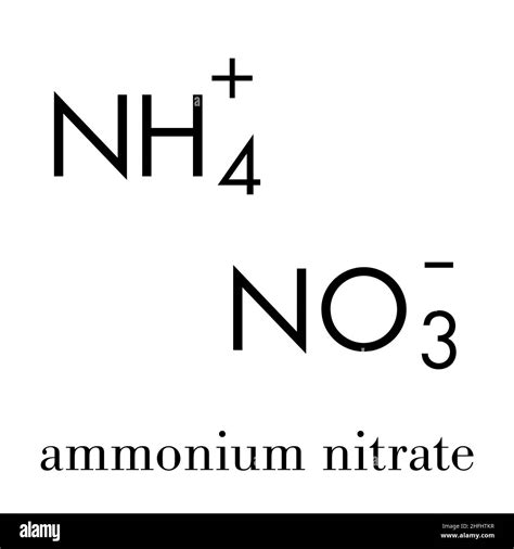 Ammonium Nitrate Chemical Structure Skeletal Formula Stock Vector Image And Art Alamy