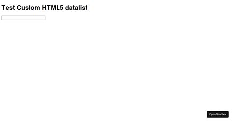Datalist Autocomplete Off Codesandbox