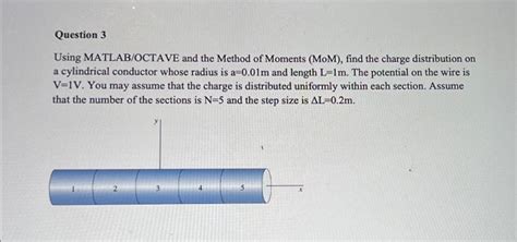 solved using matlab octave and the method of moments mom