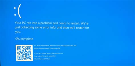 solved apc index mismatch error after installing windows update