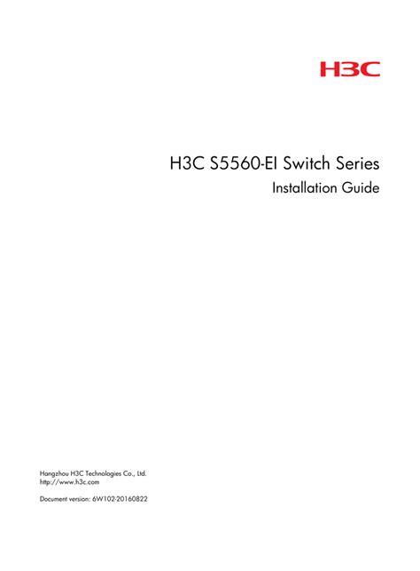 h3c s5560 ei series installation manual manualzz