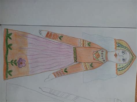 Рисунок как нарисовать русский народный костюм 18 фото