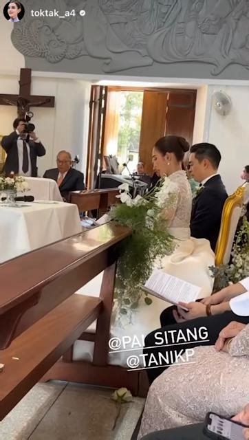 “ปาย สิตางศุ์” สวยสะกดควงแฟนหนุ่มเข้าพิธีแต่งงานแล้ว