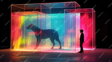 Premium Ai Image Holographic Displays 3d Visuals Volumetric Imaging Solid Color Background