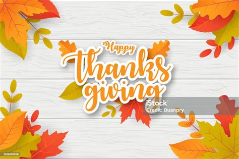 즐거운 추수 감사절 잎 배경입니다 포스터 배너 전단지 초대장 웹사이트 또는 인사말 카드에 대 한 사용할 수 있습니다 11월에 대한 스톡 벡터 아트 및 기타 이미지 Istock