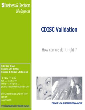 Fillable Online CDISC Validation Fax Email Print PdfFiller