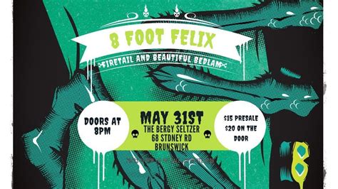 8foot Felix Firetail Beautiful Bedlam Bergy Bandroom Brunswick 31 May 2024
