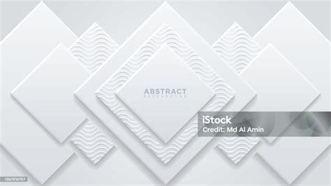 추상 흰색 그라데이션 용지 컷 배경 물결 모양의 패턴으로 육각형 질감 레이어드 페이퍼 장식 3d 벡터 배경입니다 3차원 형태에 대한 스톡 벡터 아트 및 기타 이미지 Istock