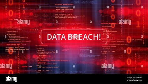 Data Breach Ransomware Screen Malware Cyber Attack Alert Vector Hacked Internet System Danger