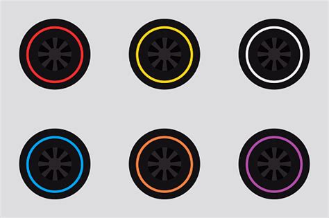 경주용 자동차용 타이어의 종류를 설정합니다 포뮬러 원에서 F1 팀 차량용 휠 그림 1에 대한 스톡 벡터 아트 및 기타 이미지 1 Formula One World