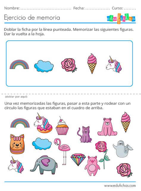 Fichas De Memoria Para Niños Estimulación Cognitiva En