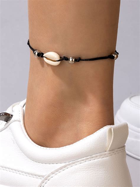 Shell And Bead Decor Anklet Anklets Anklets Diy Beaded Anklets