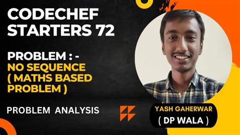 Yash Gaherwar On Linkedin Codechef Starters 72 No Sequence Maths